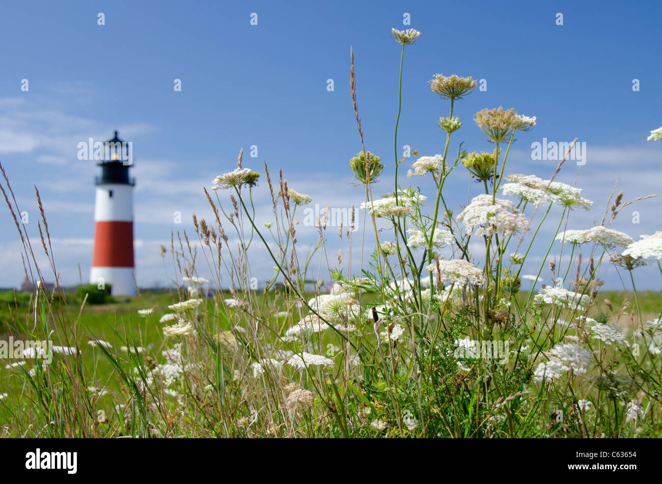 Massachusetts, Nantucket. Sankaty Head, Sankaty lighthouse, est. 1850 ...