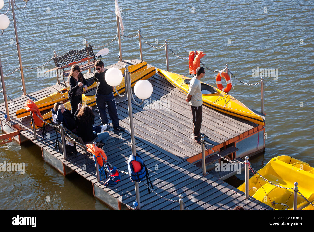 Small dock on lake Stock Photo - Alamy