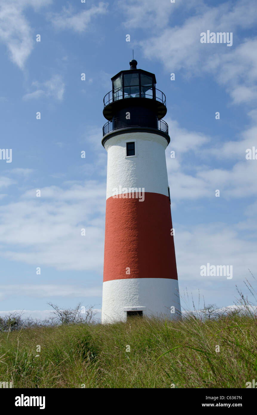 Massachusetts, Nantucket. Sankaty Head, Sankaty lighthouse, est. 1850 ...