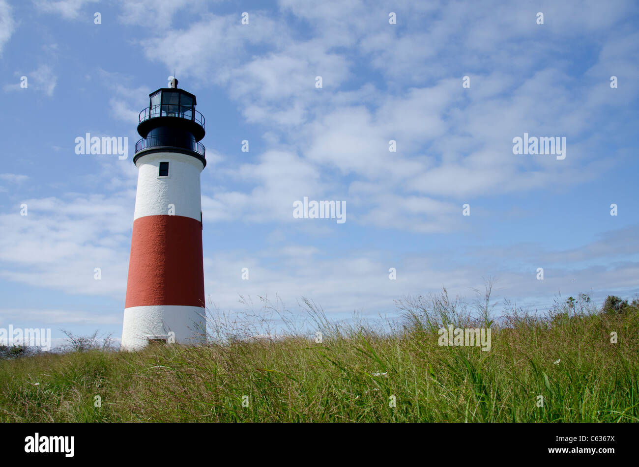 Massachusetts, Nantucket. Sankaty Head, Sankaty lighthouse, est. 1850 ...