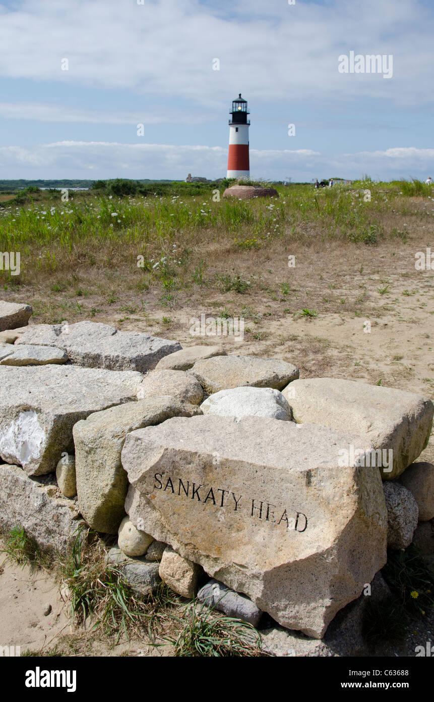 Massachusetts, Nantucket. Sankaty Head, Sankaty lighthouse, est. 1850 ...
