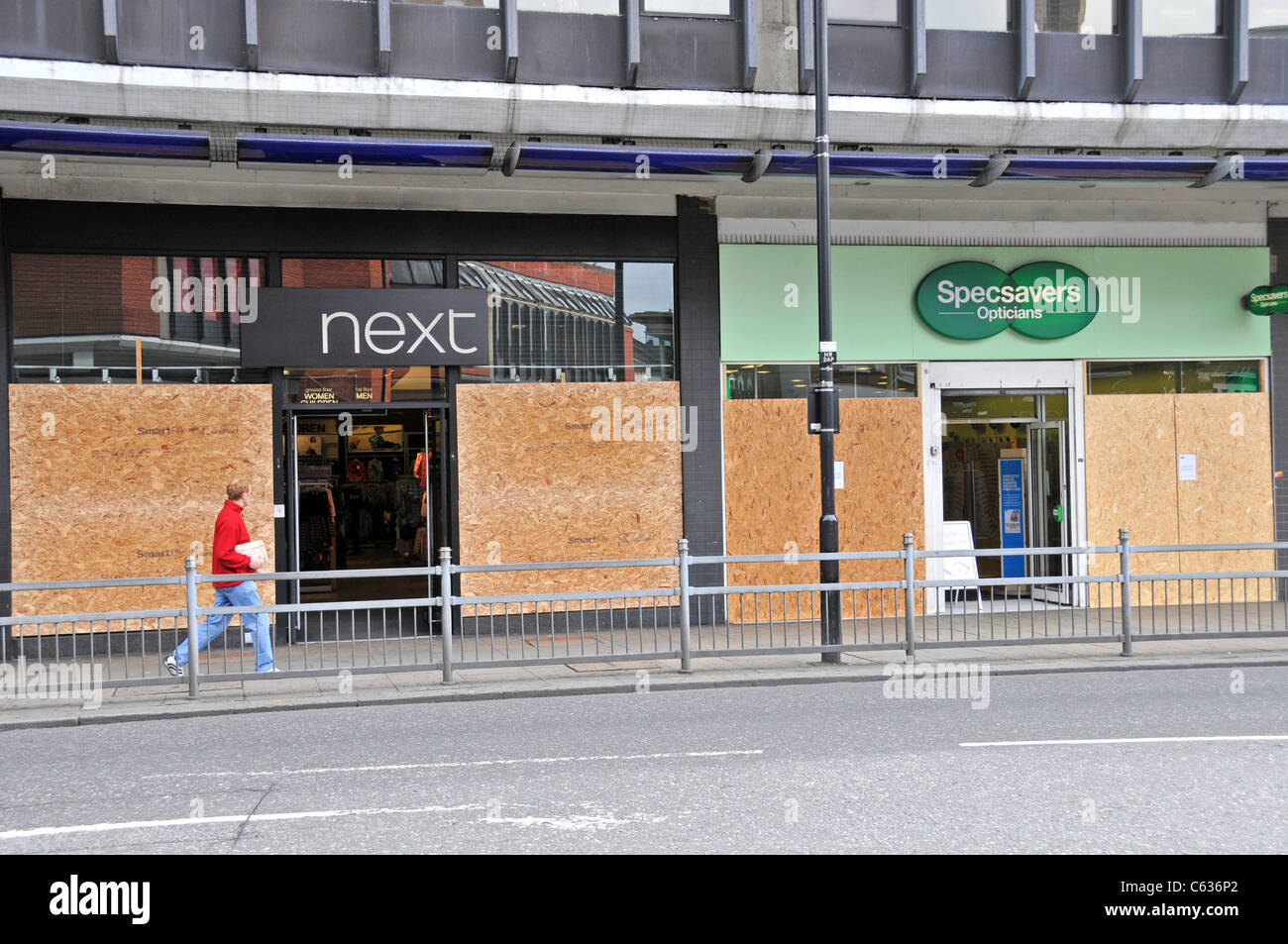 Specsavers Next stores Wood Green London Riots looted shops boarded up ...