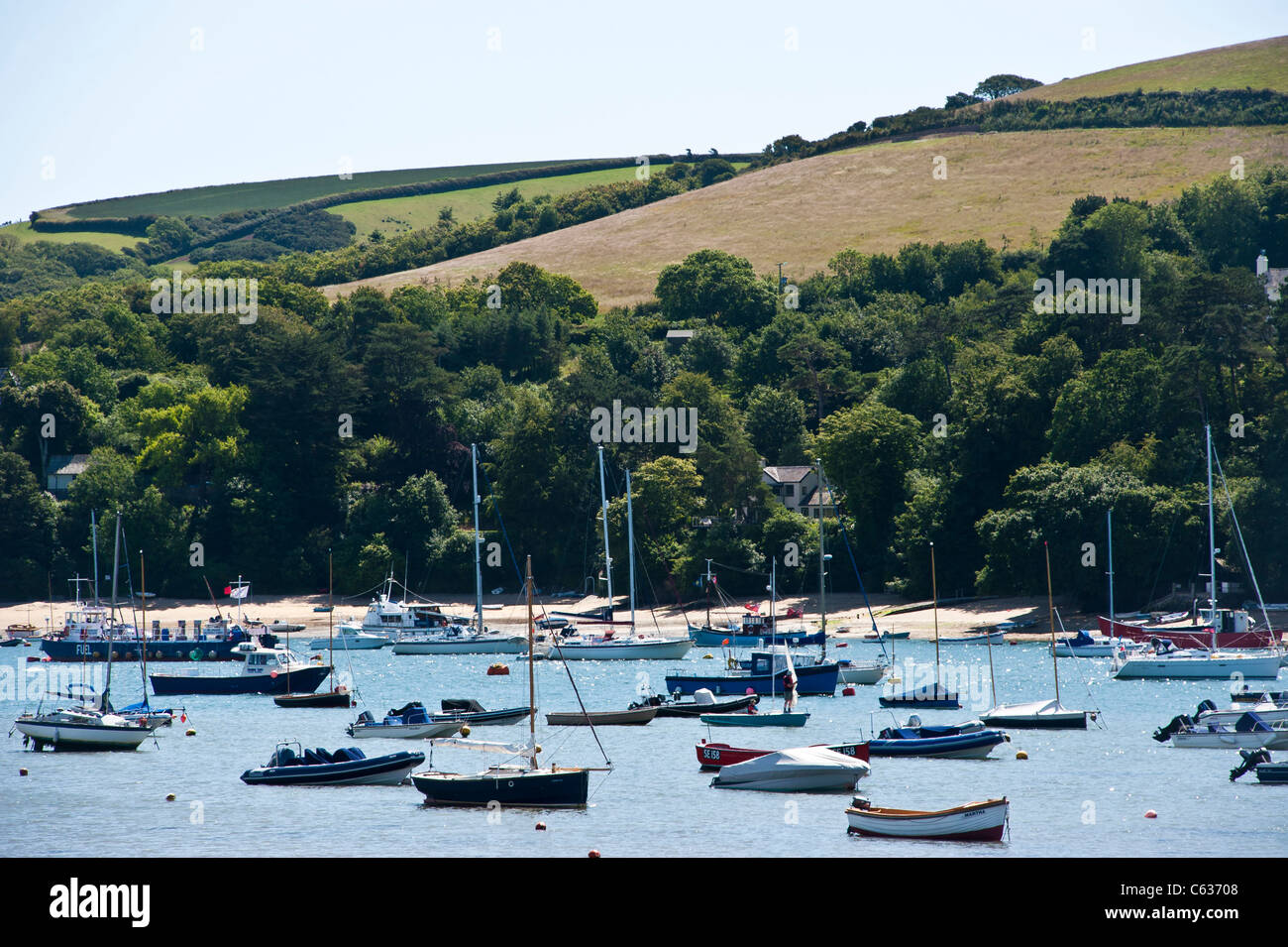 Summer day in Salcombe, Devon Stock Photo - Alamy