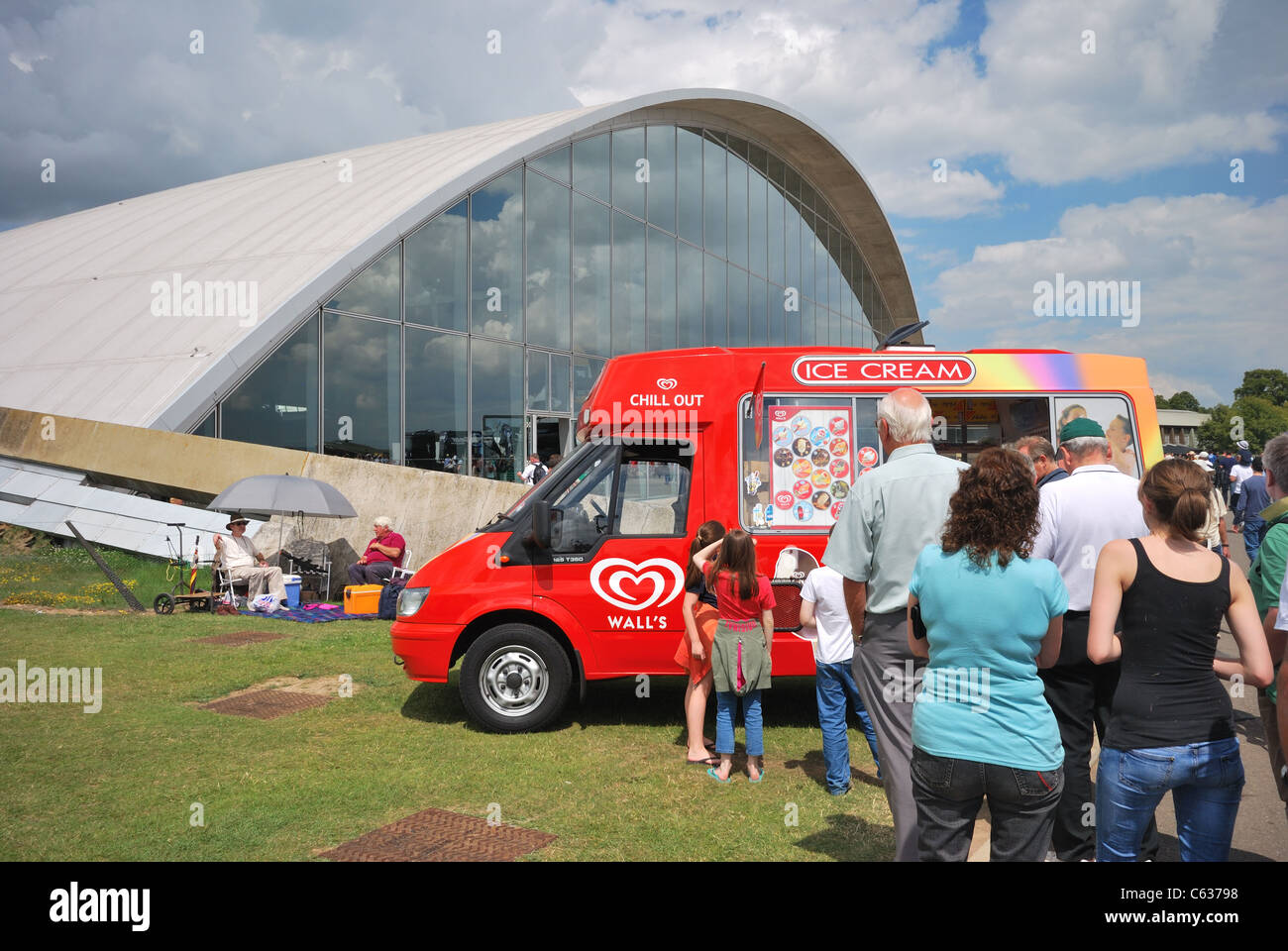 Ice cream van at air display Stock Photo - Alamy