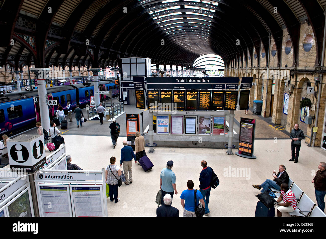 Platform train information york railway hi-res stock photography and ...