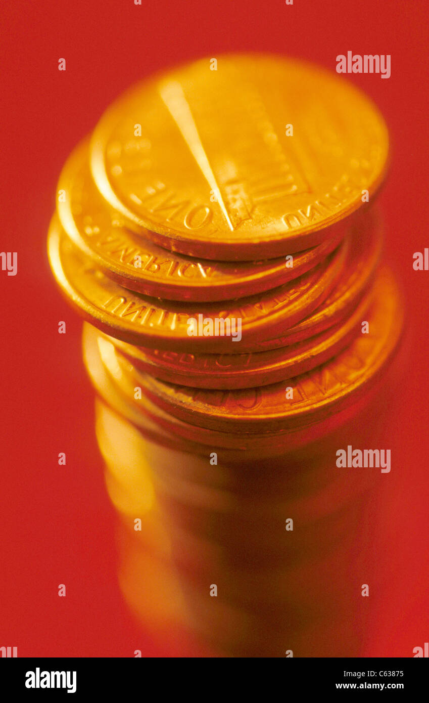 one cent coins Stock Photo - Alamy