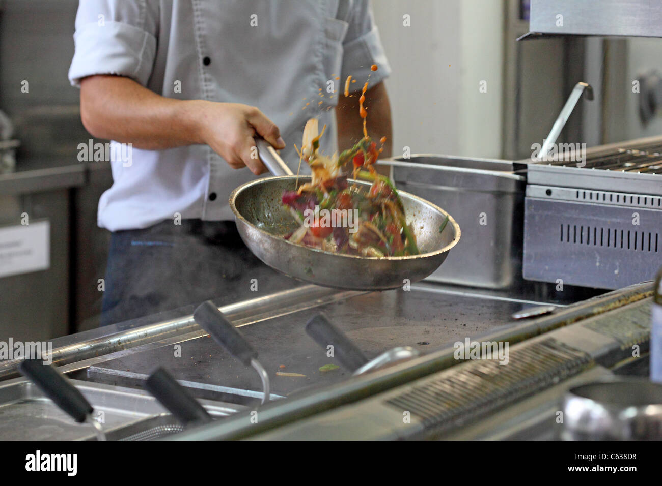 fire chef cook cooking Stock Photo - Alamy