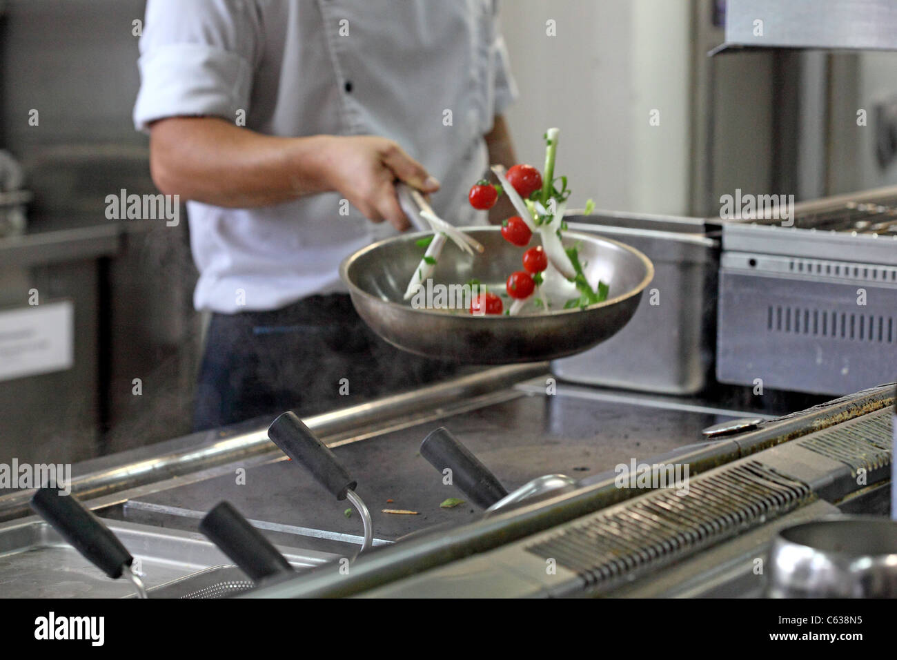 fire chef cook cooking Stock Photo - Alamy