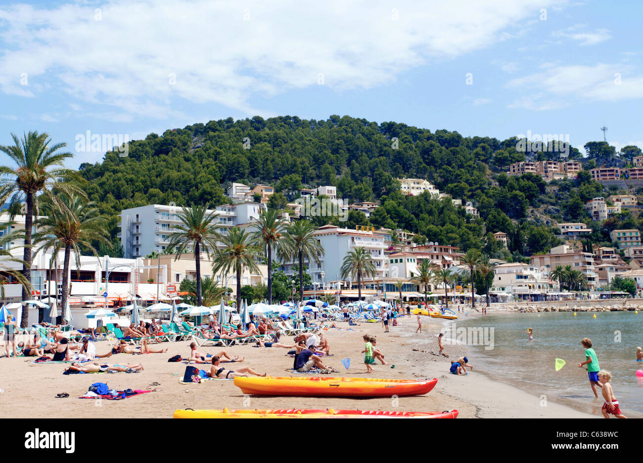 Beach at Puerto Soller Stock Photo - Alamy