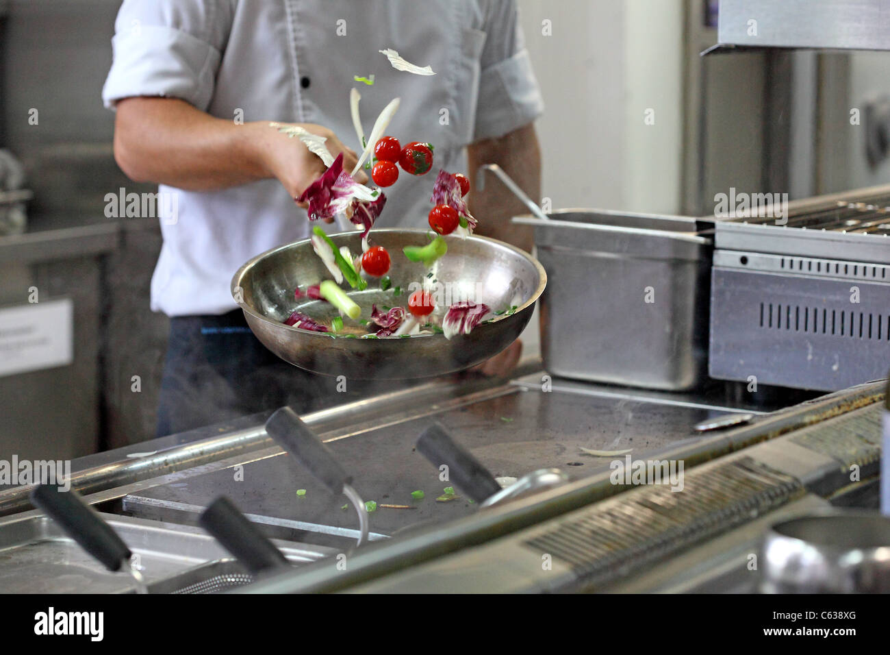 fire chef cook cooking Stock Photo - Alamy