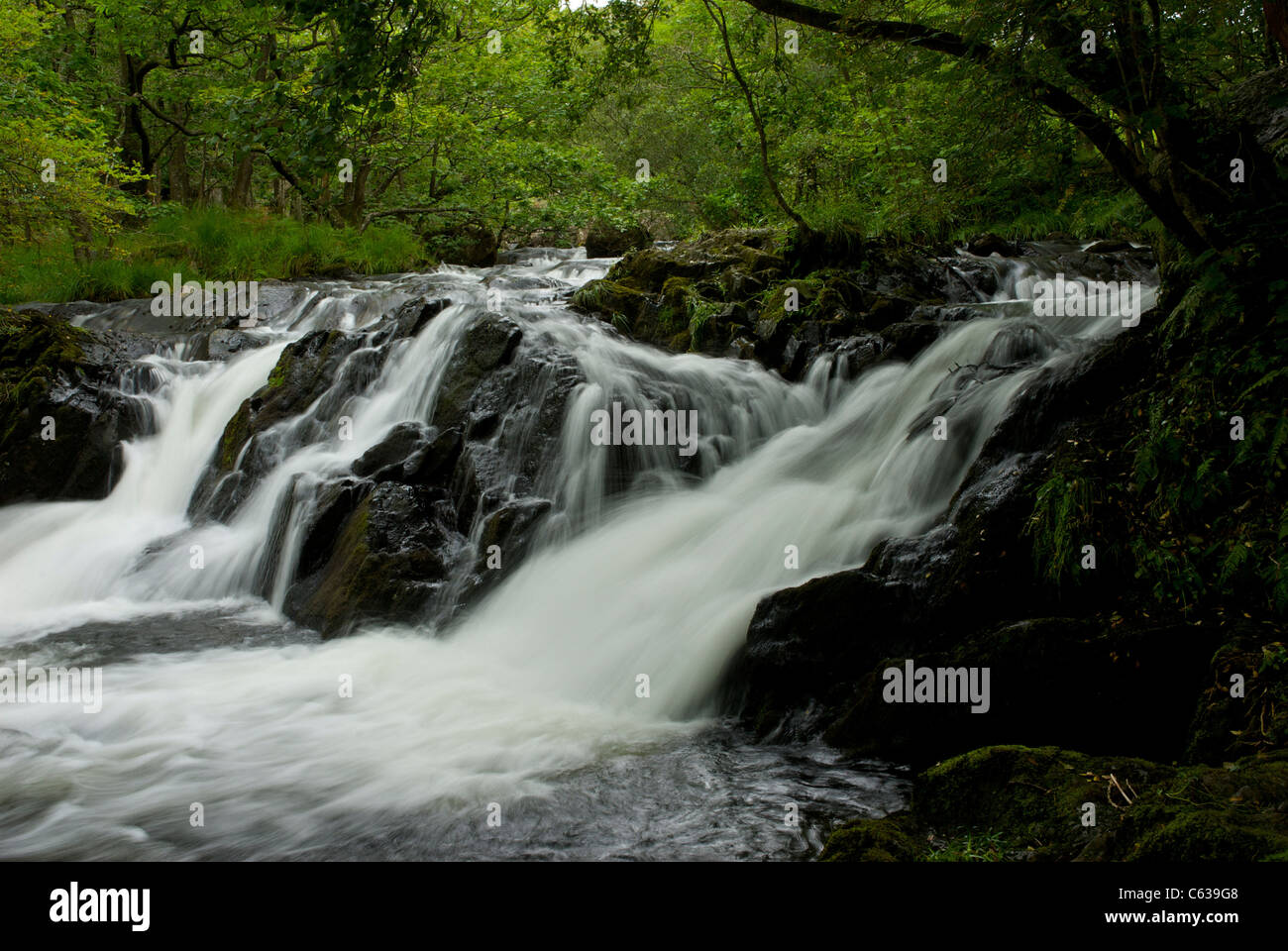 Waterfall on the River Duddon, Duddon Valley, Lake District National ...