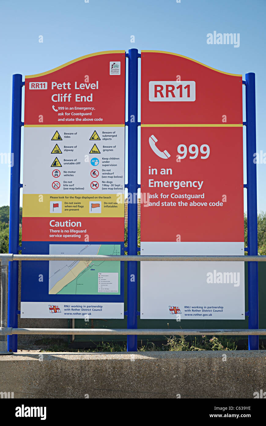 Tidal Information Board Stock Photo - Alamy