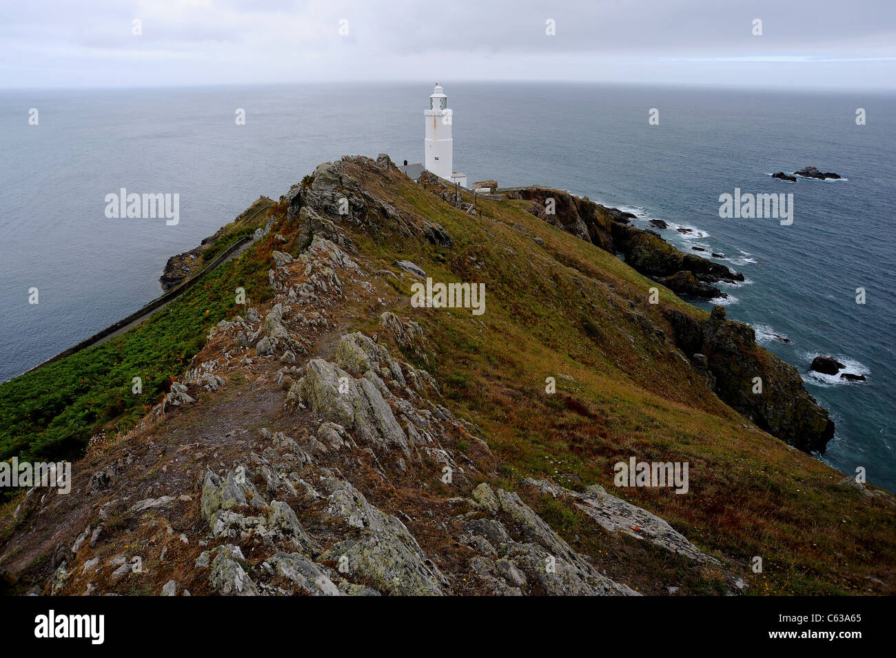 Start Point Lighthouse on the South Devon coast Stock Photo - Alamy