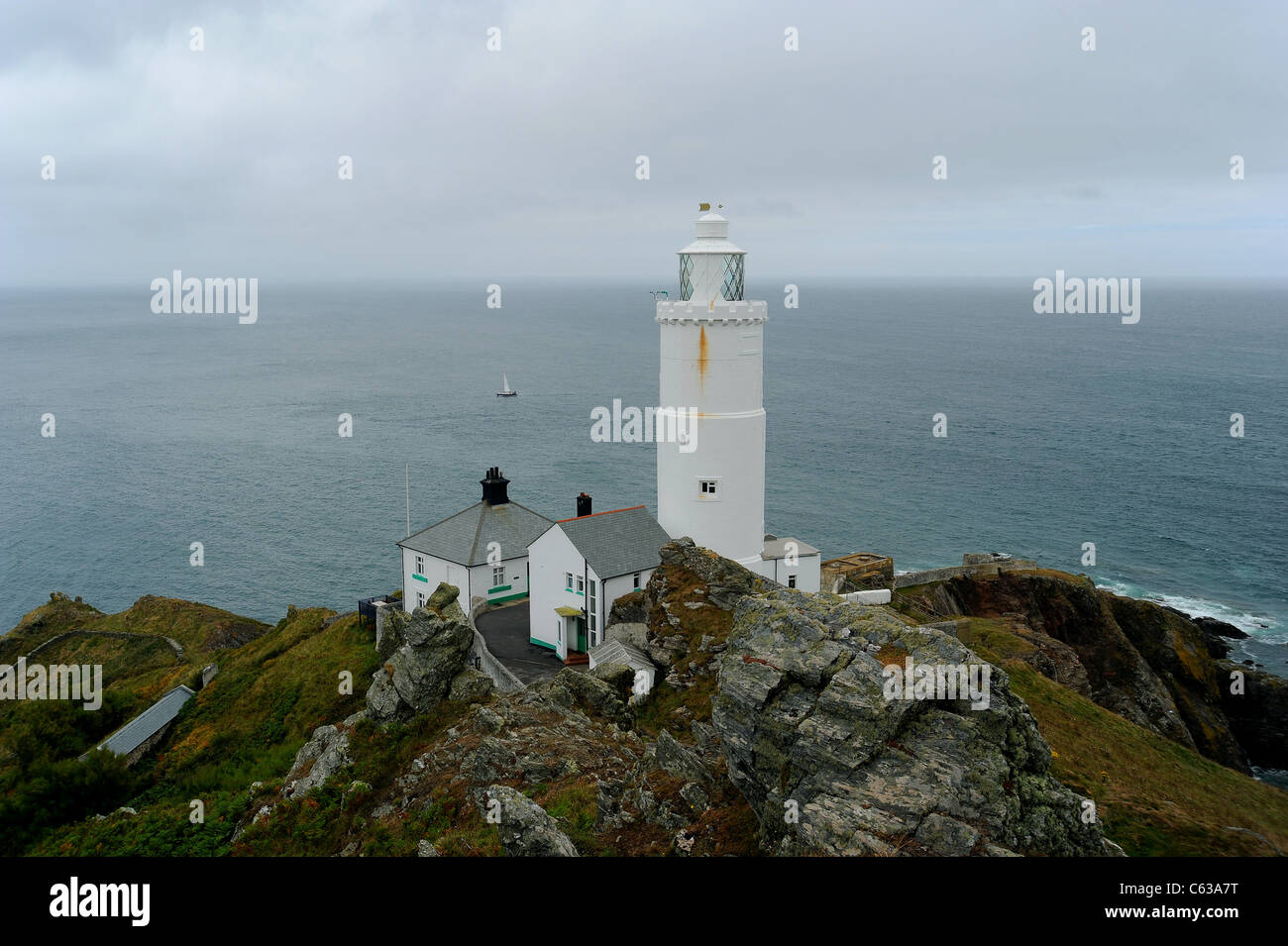 Start Point Lighthouse on the South Devon coast Stock Photo - Alamy