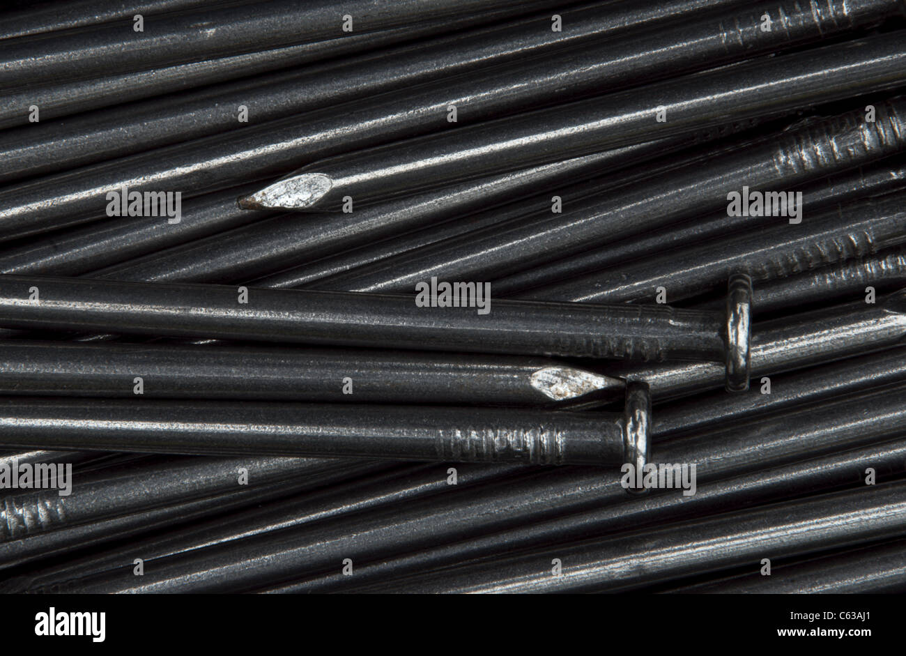 Bunch of nails Stock Photo - Alamy