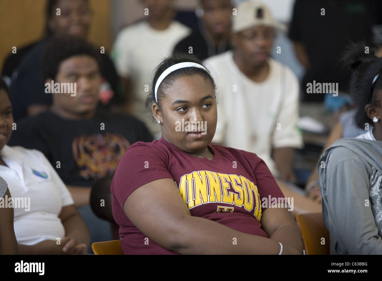 Students from the Detroit Community School participate in a ...