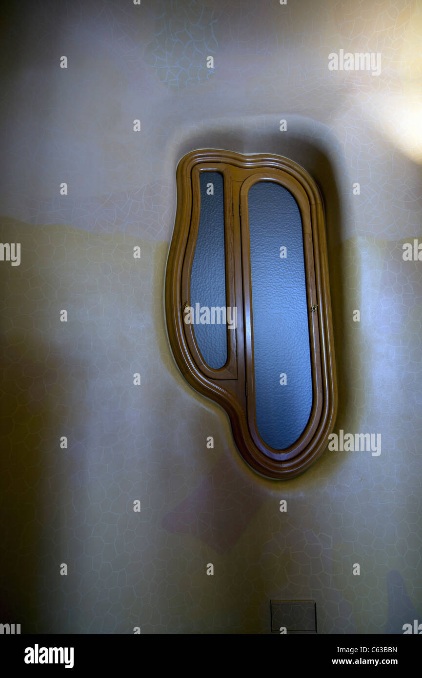 Window inside Casa Batllo by Antoni Gaudi Stock Photo - Alamy