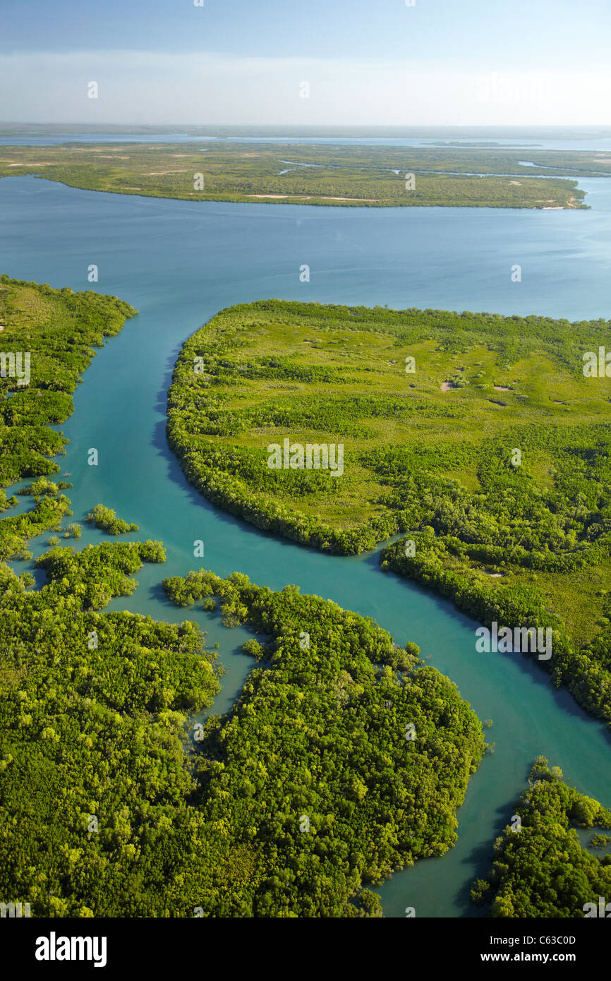Myrmidon Creek, mangroves, and Elizabeth River, East Arm, Darwin ...