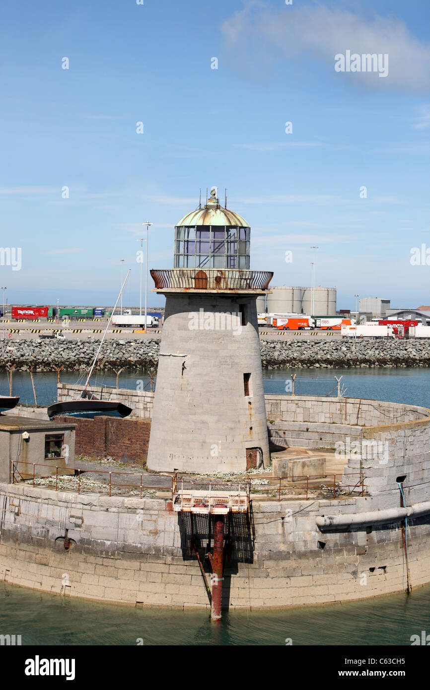 Holyhead lighthouse, anglesey wales Stock Photo - Alamy
