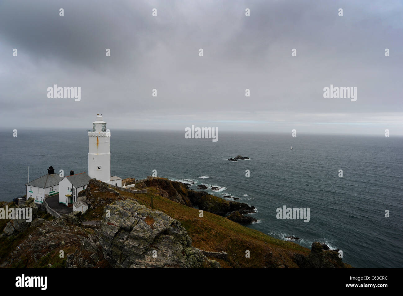 Start Point Lighthouse on the South Devon coast Stock Photo - Alamy