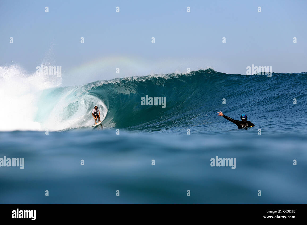 Surfing at Scar Reef. Maluk, Sumbawa, West Nusa Tenggara, Indonesia ...
