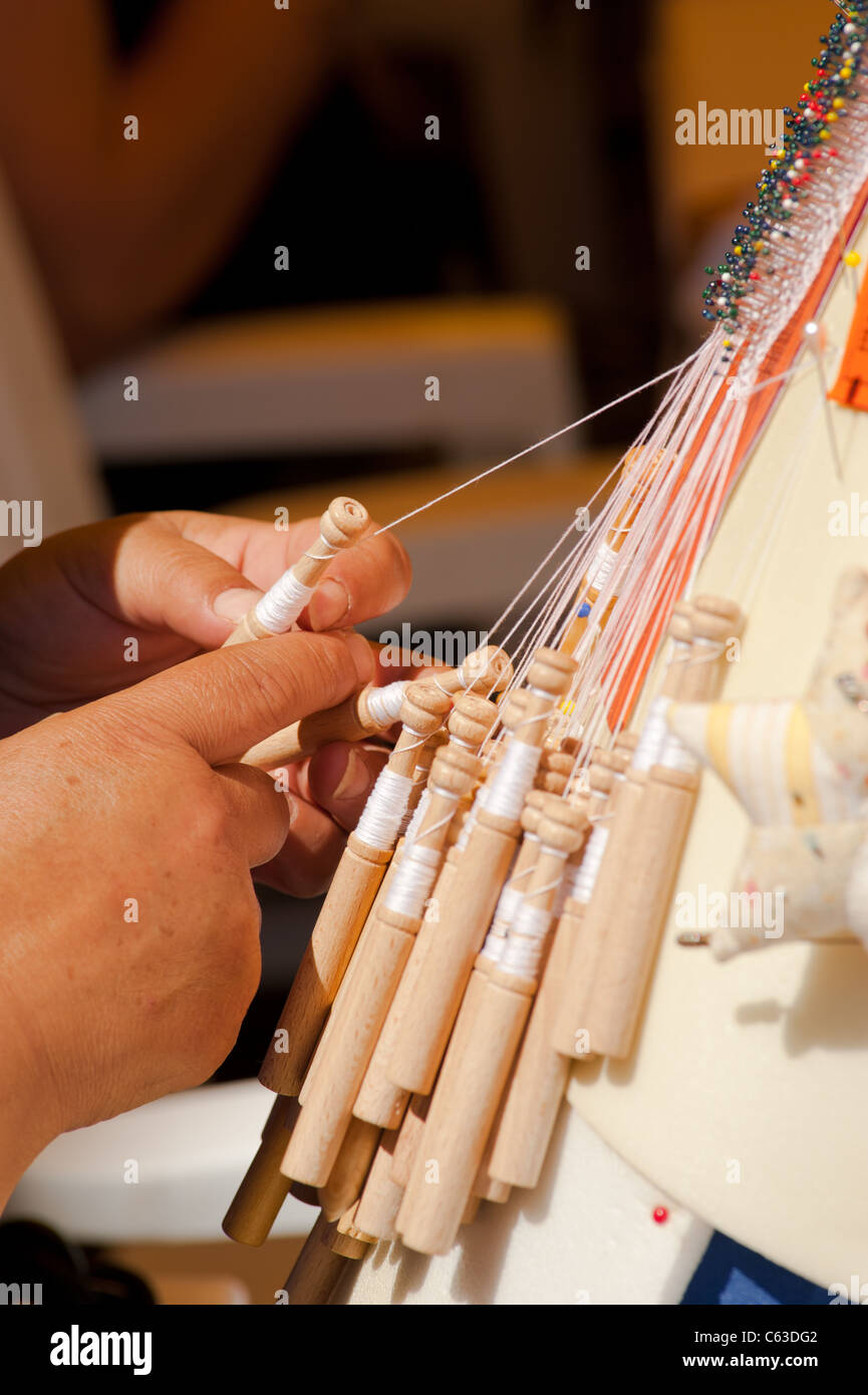 Skilled female hands patiently working at traditional crafts Stock ...