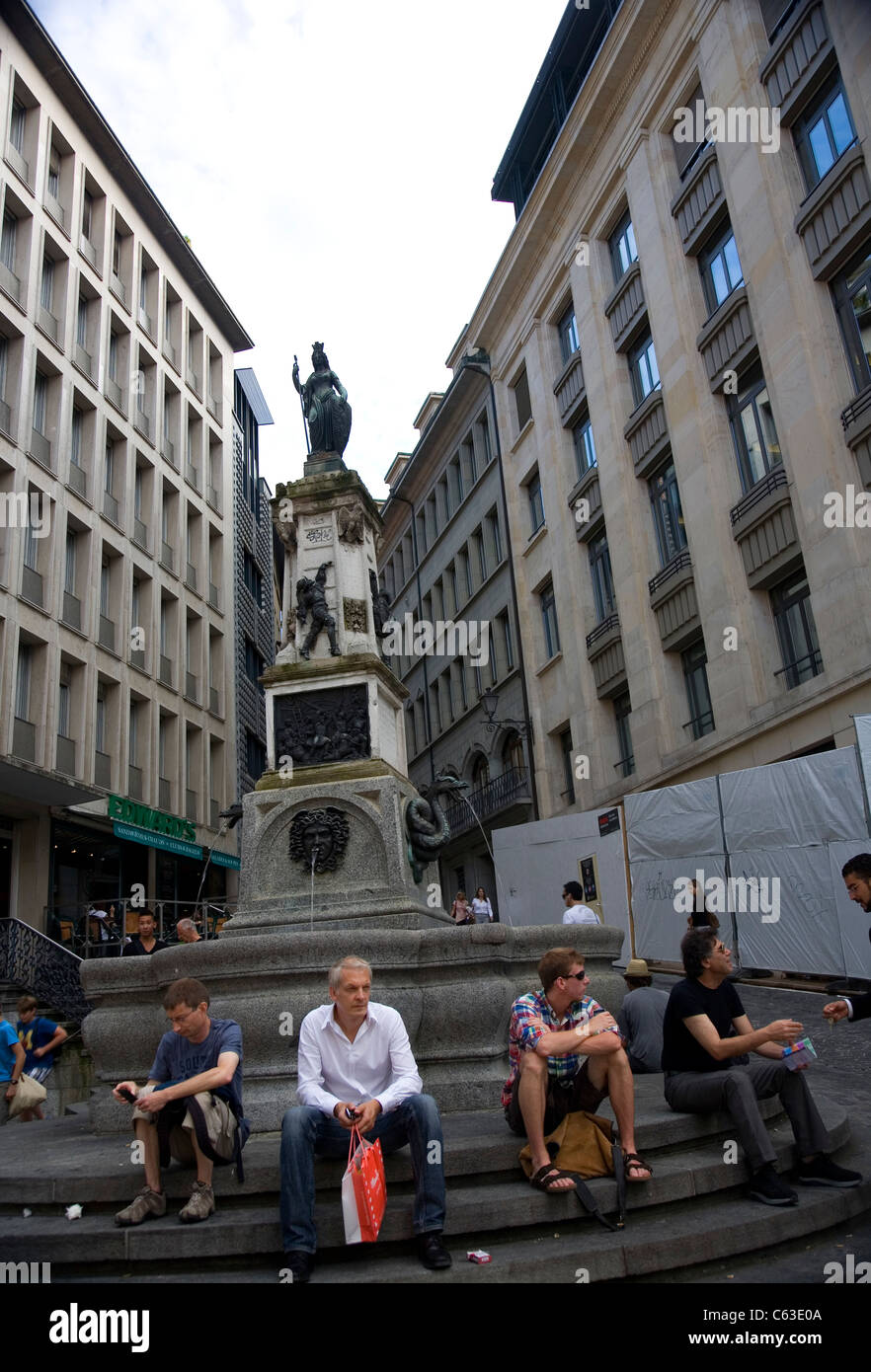 Geneva switzerland people sitting hi-res stock photography and images ...