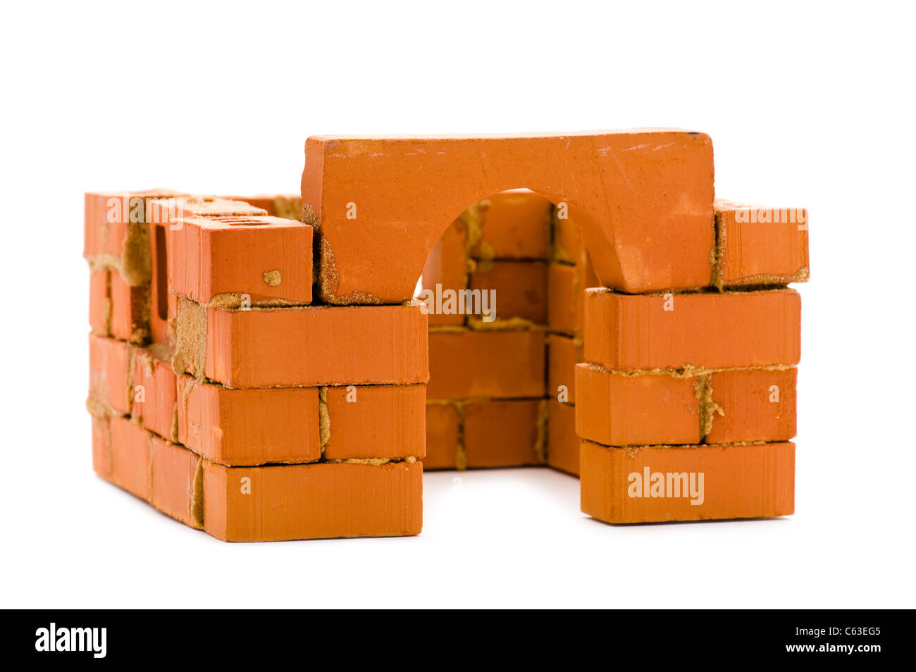 object on white - toy house of brick Stock Photo - Alamy