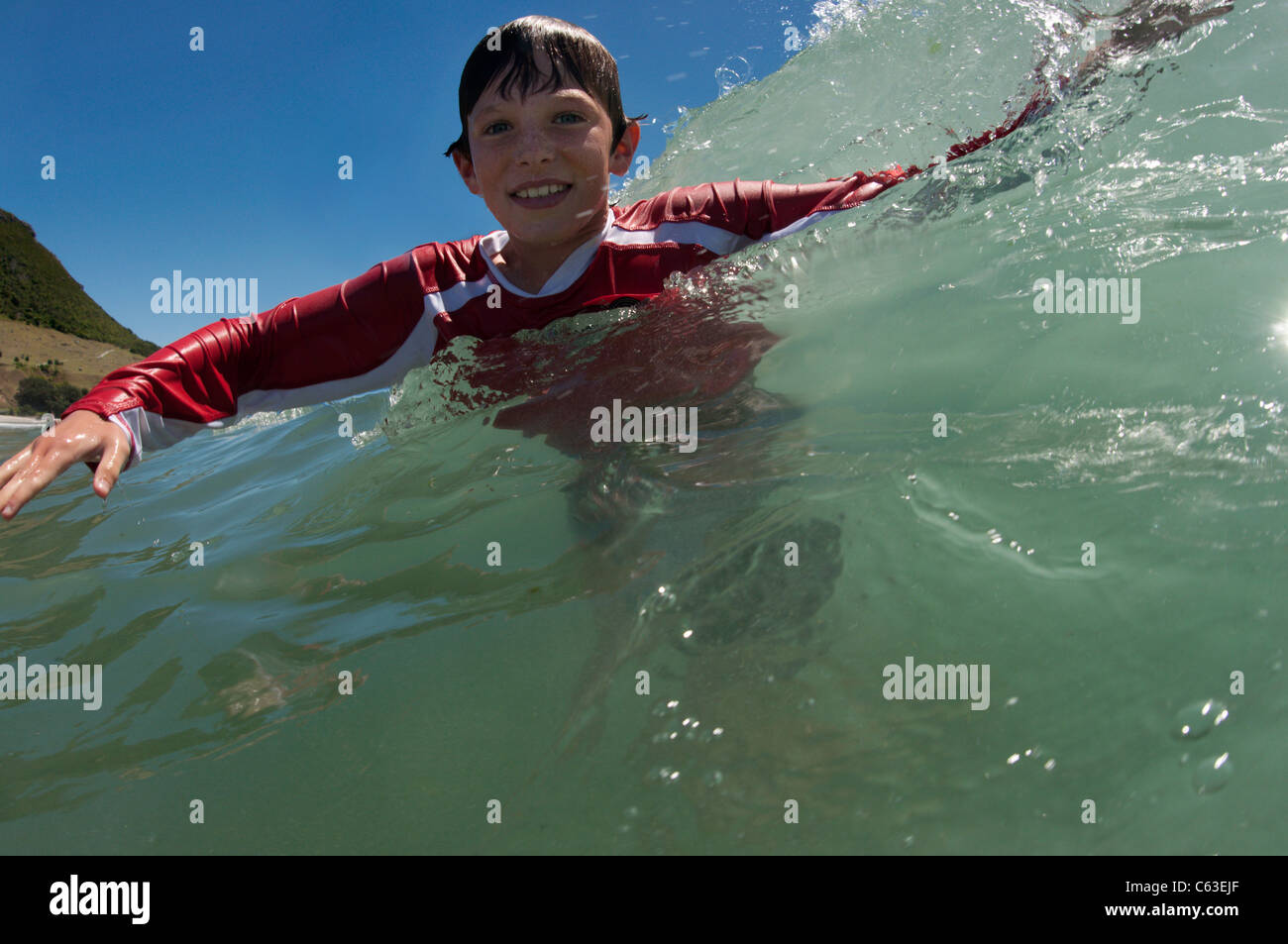 swimming in the sea Stock Photo - Alamy