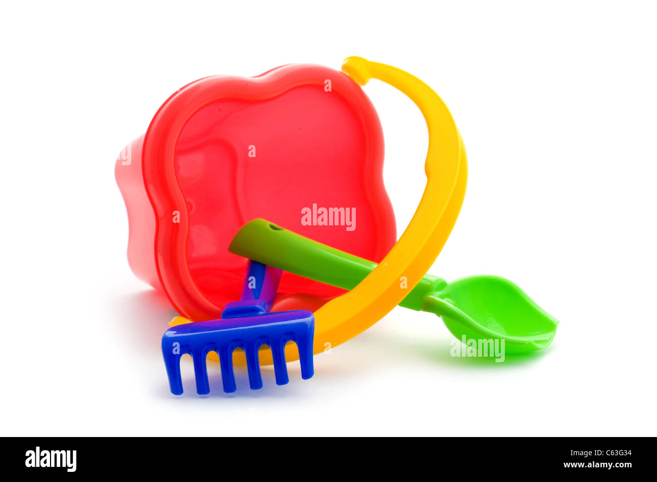 object on white - Bucket toy close up Stock Photo - Alamy