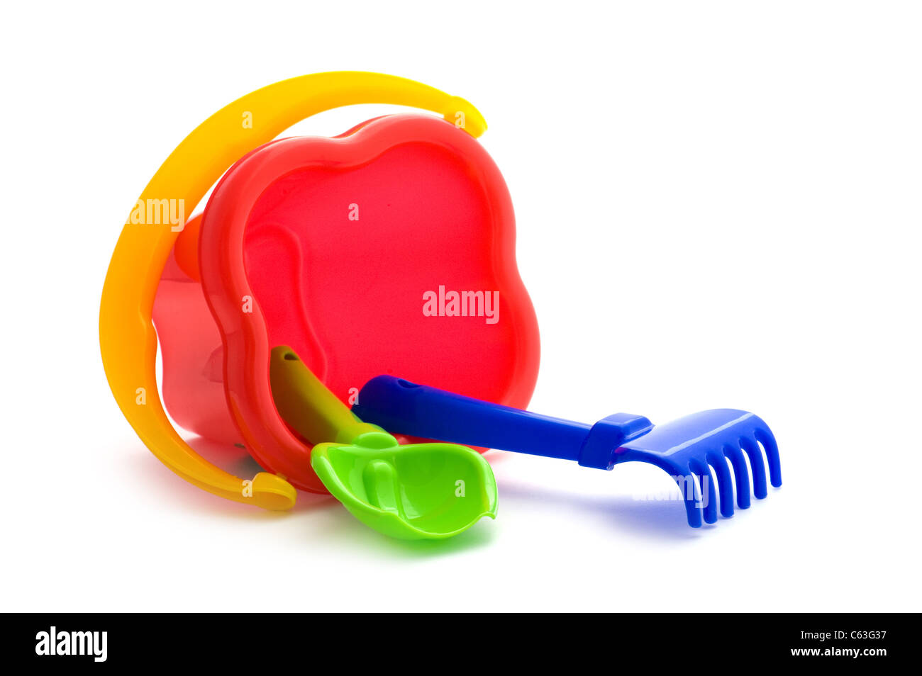 object on white - Bucket toy close up Stock Photo - Alamy