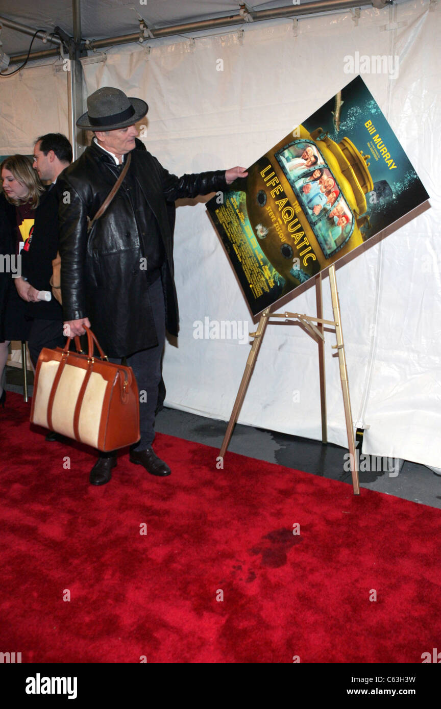 Bill Murray at the premiere of THE LIFE AQUATIC WITH STEVE ZISSOU at ...