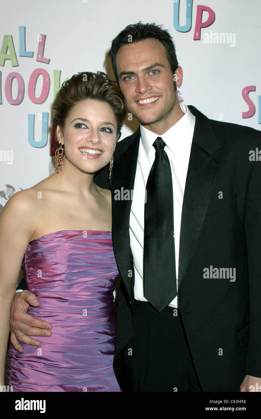 Jenn Gambatese, Cheyenne Jackson at the after-party for Opening Night ...