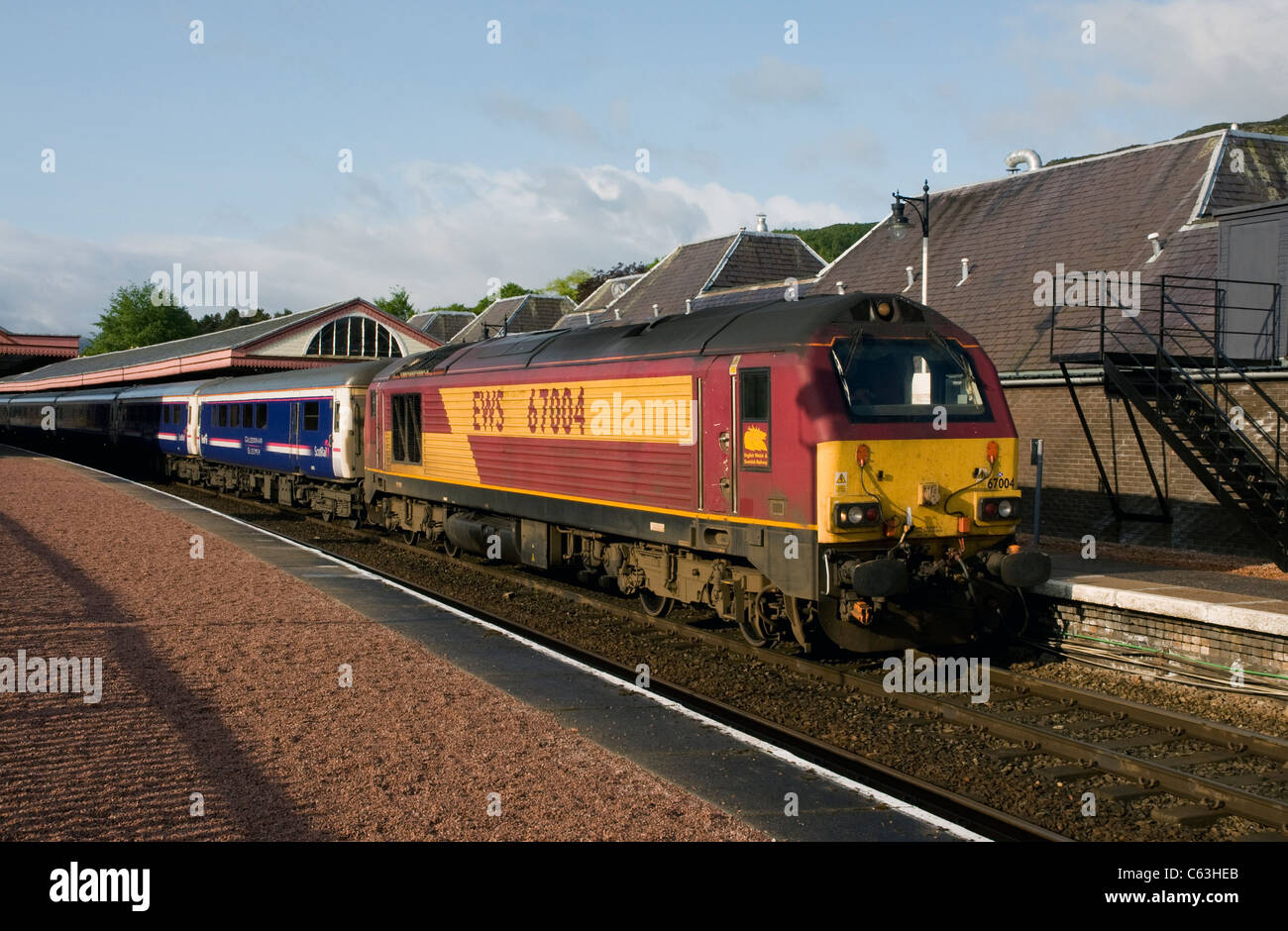 67 class diesel electric 67004 caledonian locomotive hi-res stock ...