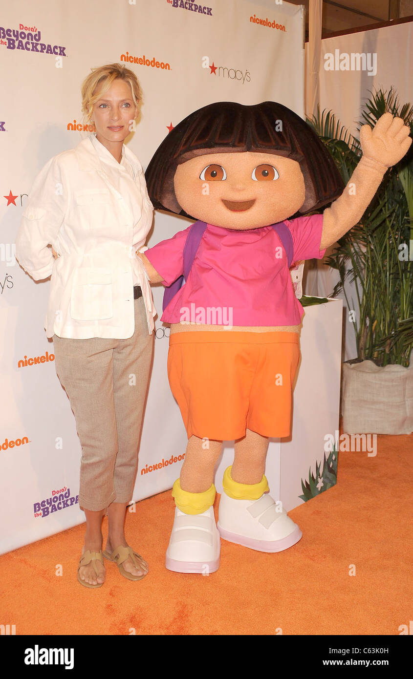 Uma Thurman, Dora the Explorer in attendance for Nickelodeon's Beyond ...