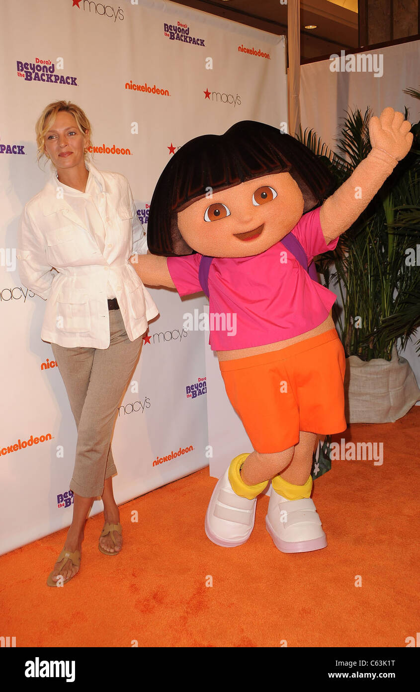 Uma Thurman, Dora the Explorer in attendance for Nickelodeon's Beyond ...