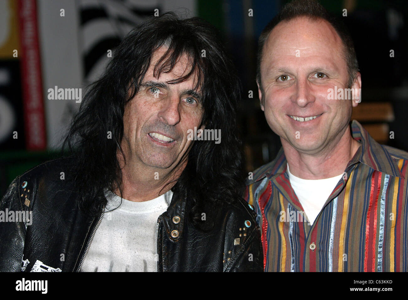 Rock legend Alice Cooper poses with NewMarket Films President Bob ...