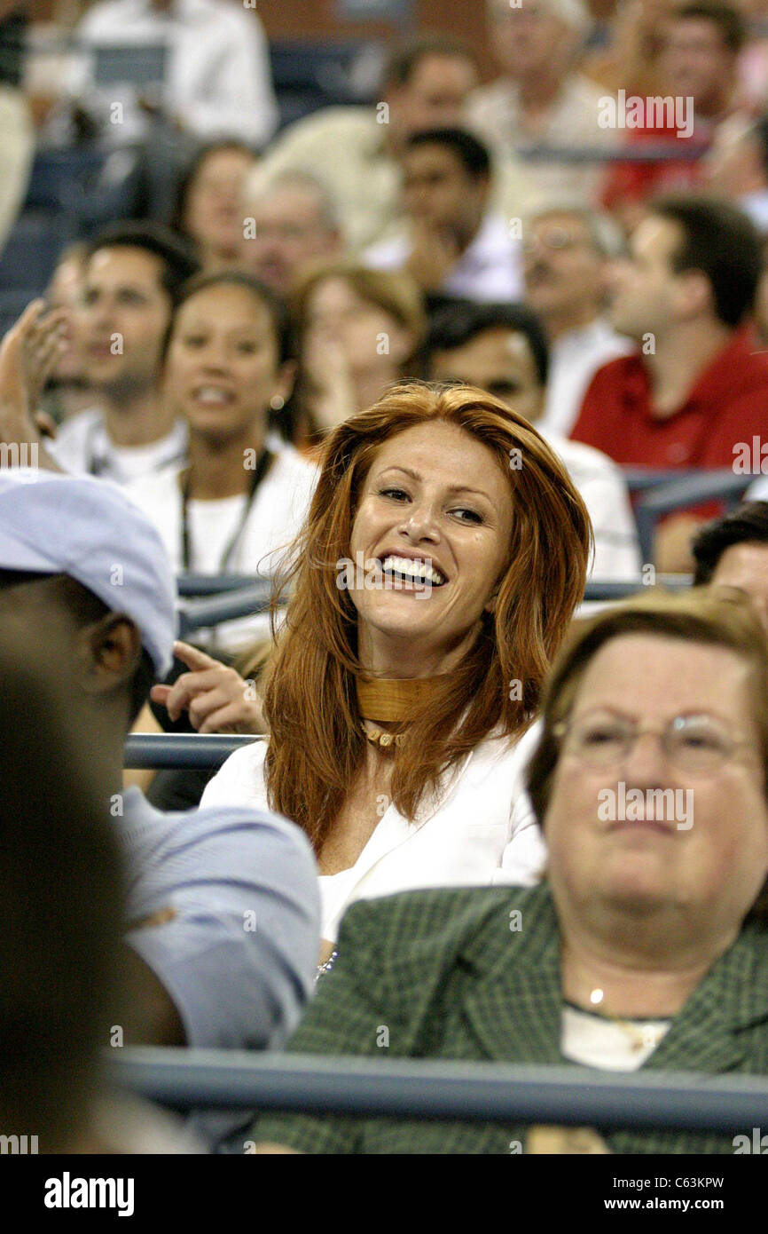 Angie Everhart inside for U.S. Open Tennis Tournament, Arthur Ashe ...