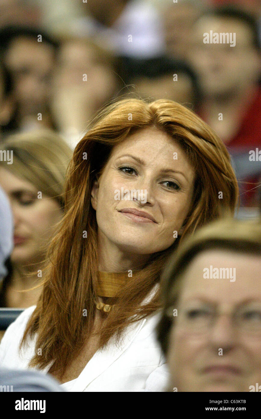 Angie Everhart inside for U.S. Open Tennis Tournament, Arthur Ashe ...