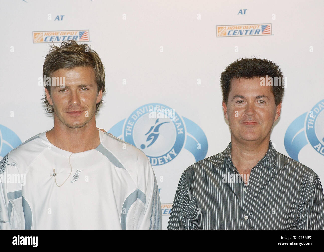 David Beckham, Simon Fuller at the press conference for David Beckham ...