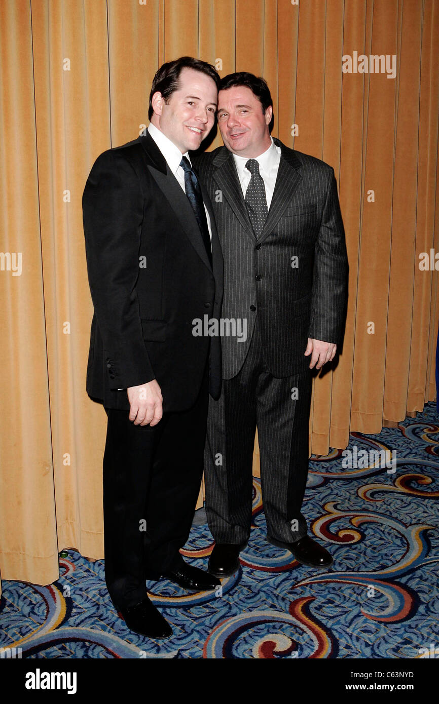 Matthew Broderick and Nathan Lane at the after-party for The Odd Couple ...