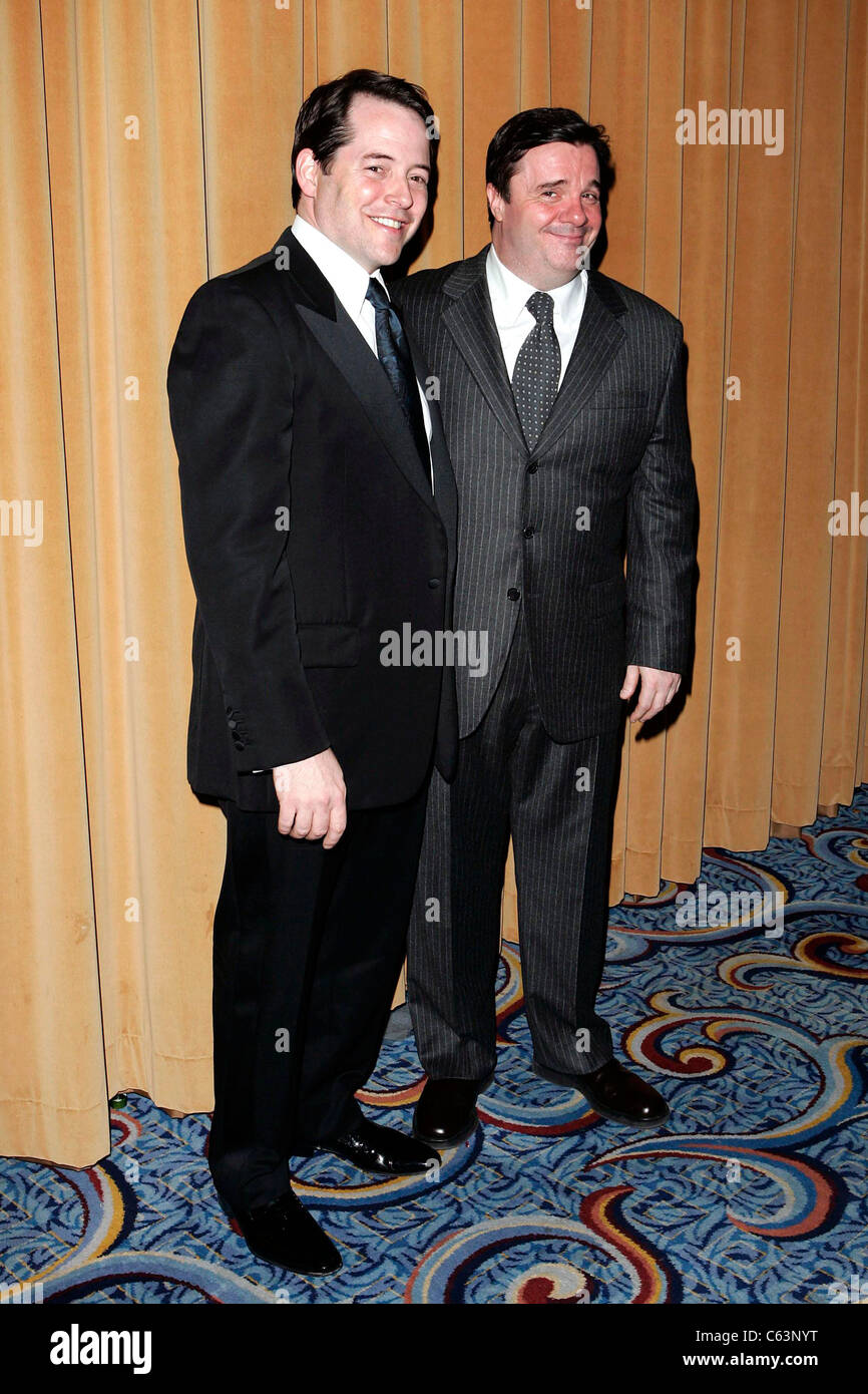 Matthew Broderick and Nathan Lane at the after-party for The Odd Couple ...