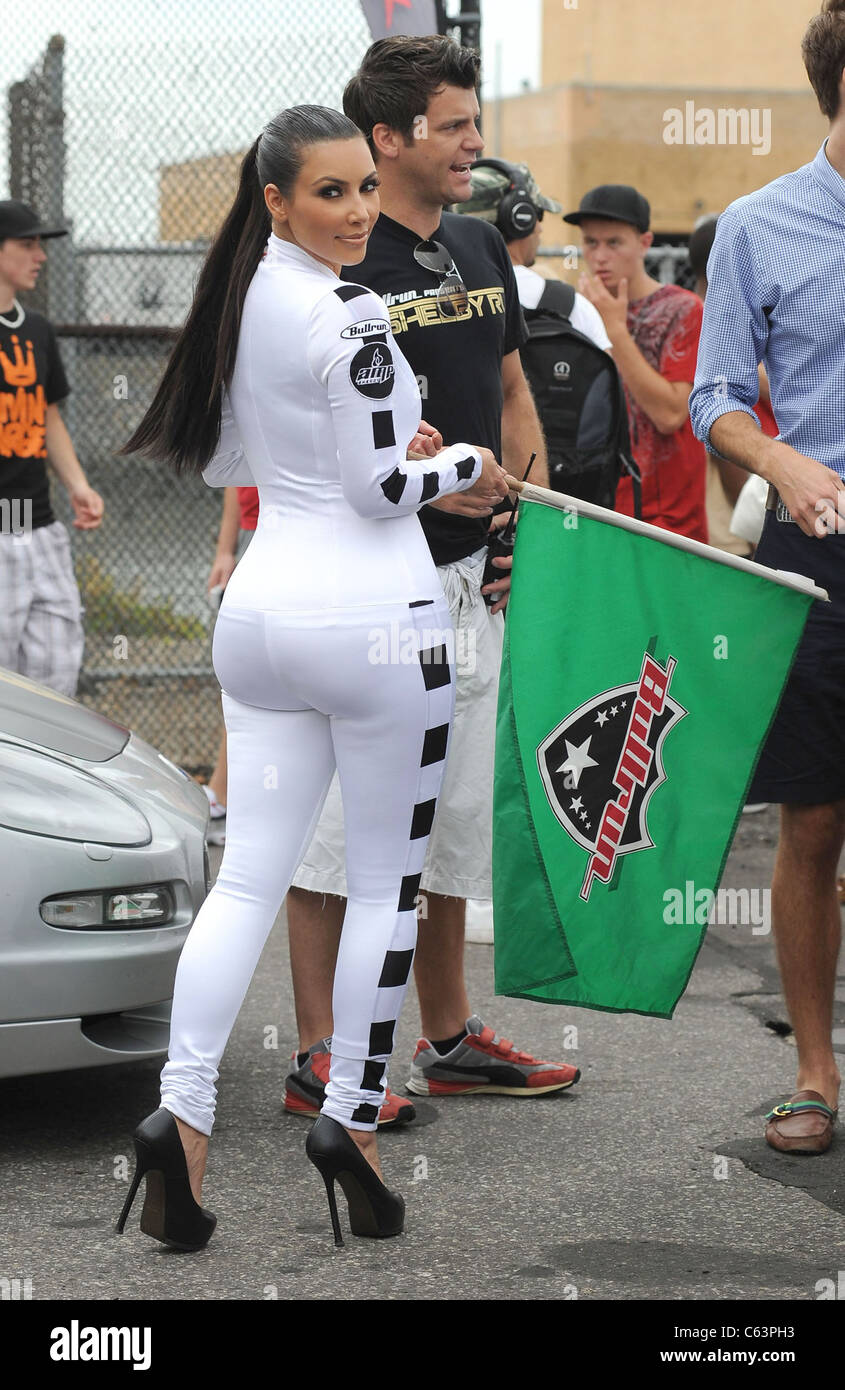 Kim Kardashian at a public appearance for The AMP Energy Bullrun Cross ...