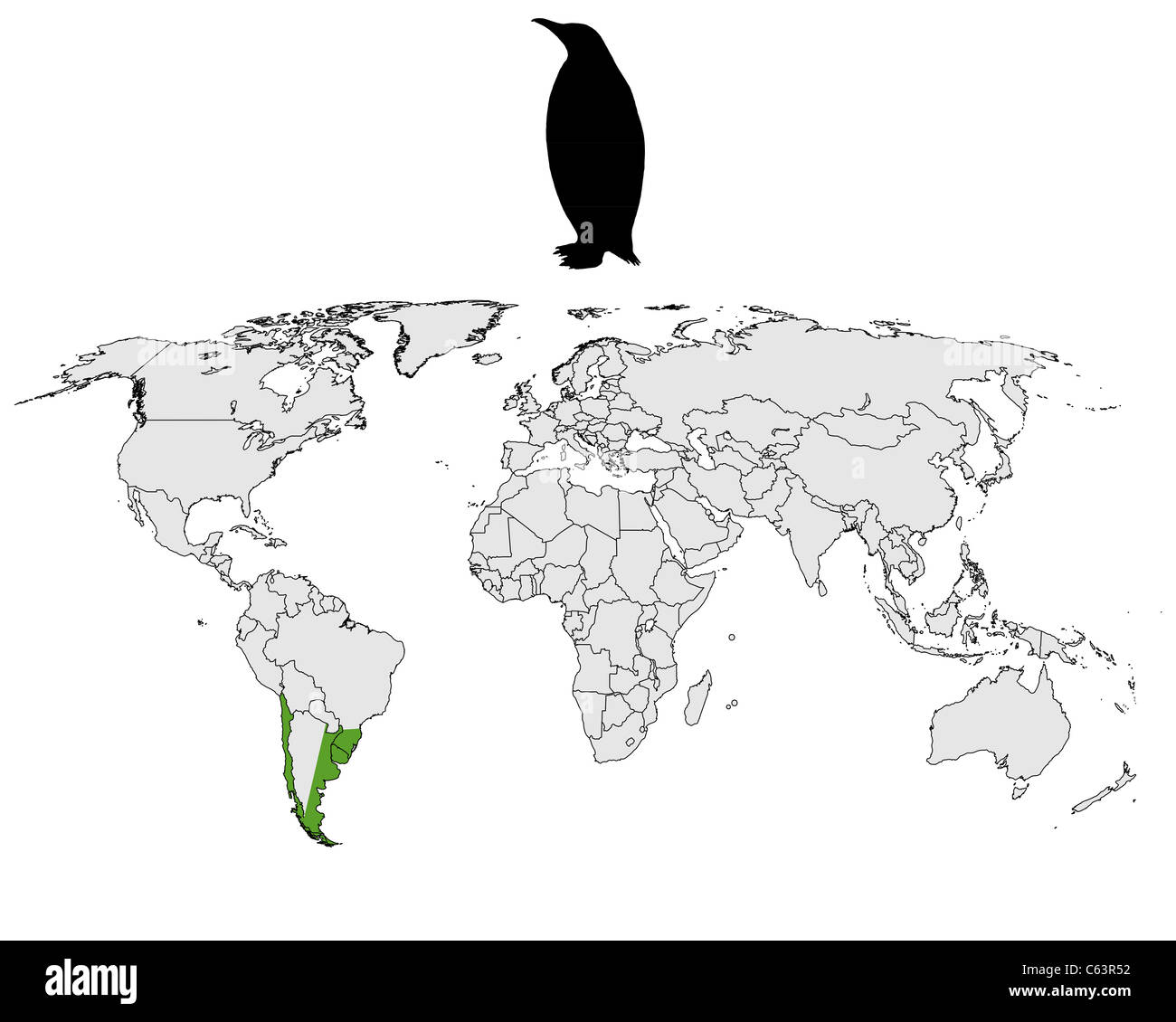 Magellanic penguin range Stock Photo - Alamy