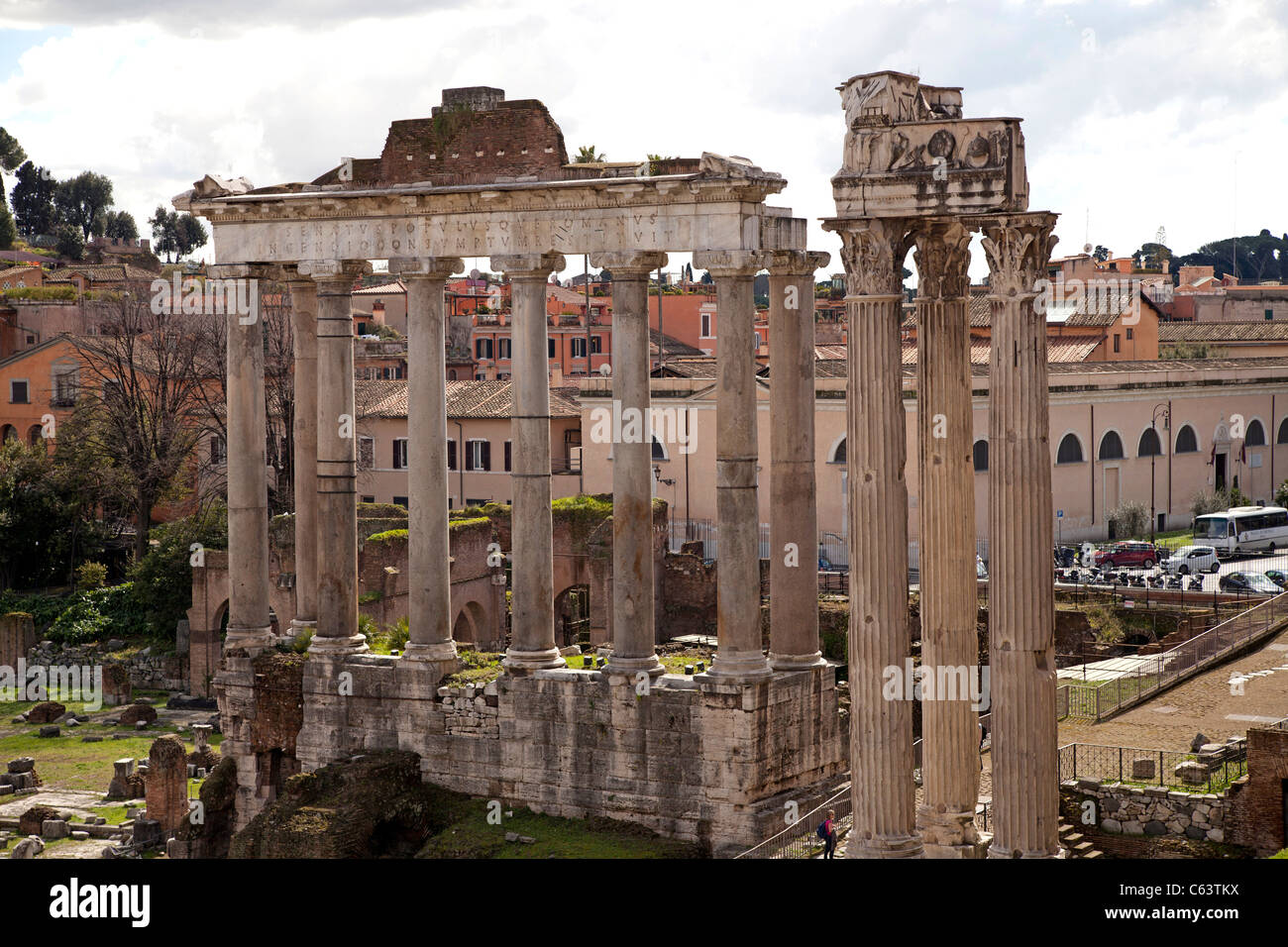 columns of the ancient Roman Forum, Rome, Italy, Europe Stock Photo - Alamy
