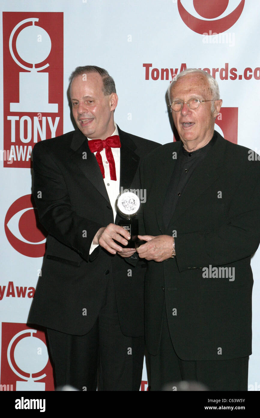 Jeffrey Richards , Jerry Frankel in the press room for American Theatre ...