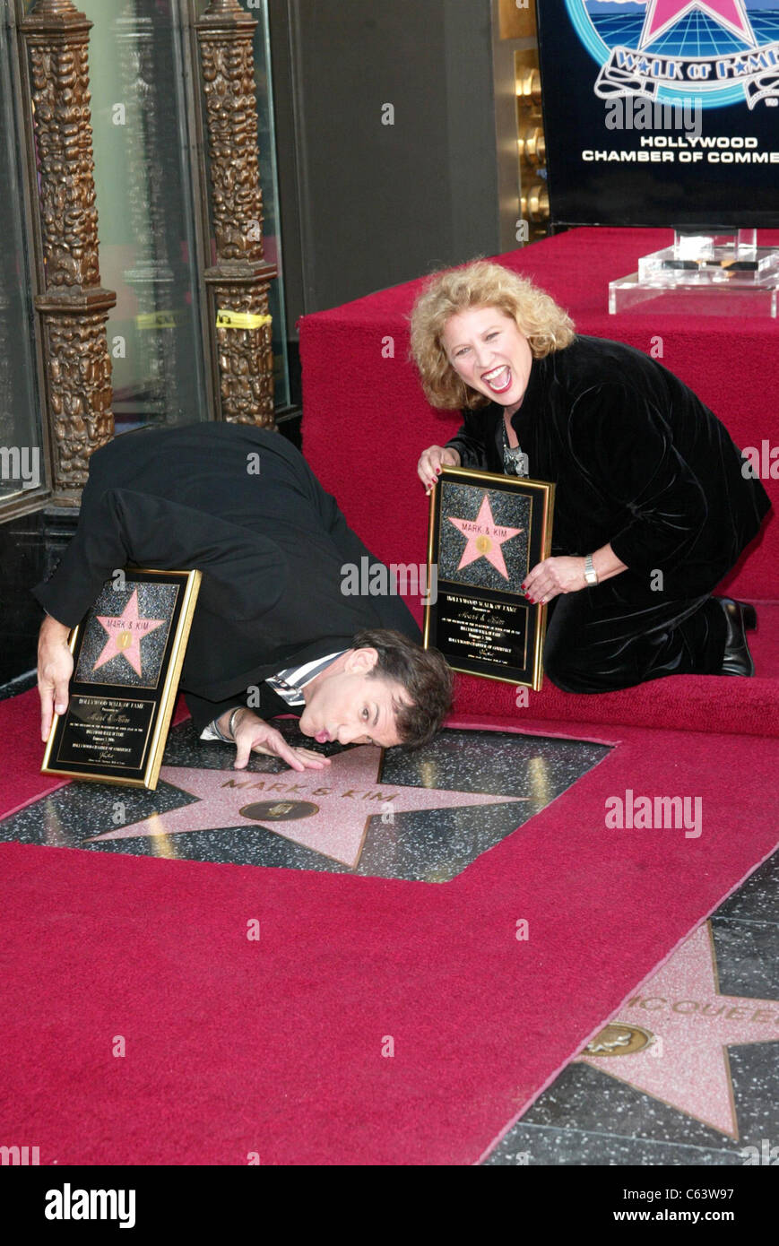 Mark & Kim at the induction ceremony for Star on the Hollywood Walk of ...