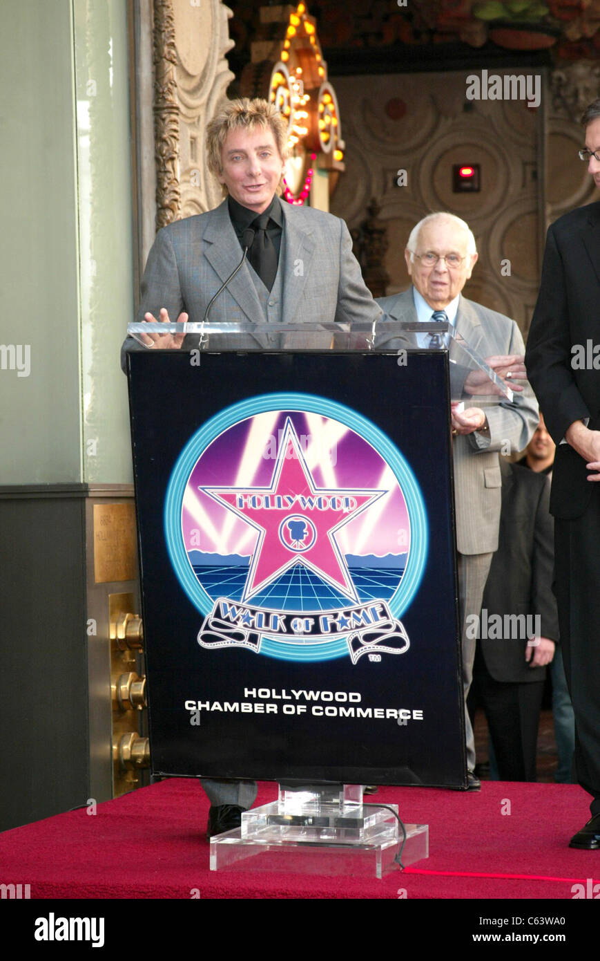 Barry Manilow at the induction ceremony for Star on the Hollywood Walk ...