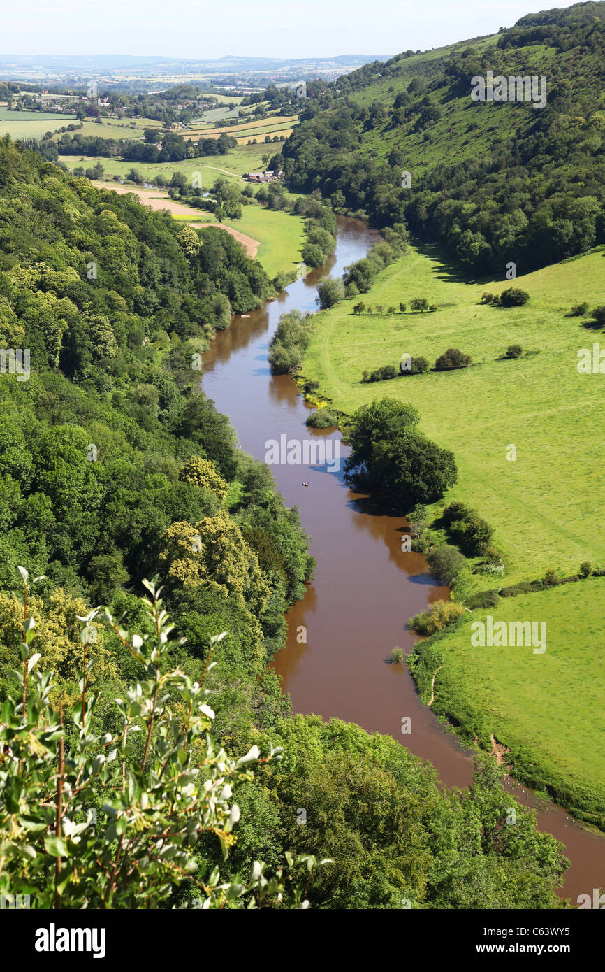 River Wye Valley from Symonds Yat rock, Herefordshire, England, UK ...