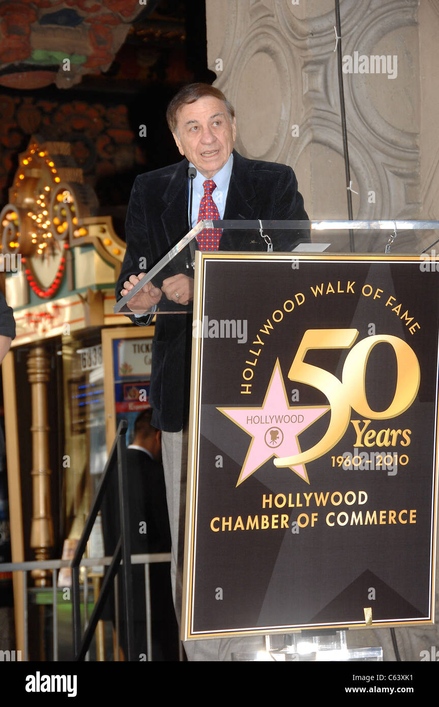 Robert Sherman at the induction ceremony for Star on the Hollywood Walk ...